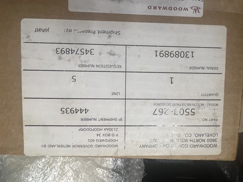 WOODWARD 5503-267 DIGITAL MODULE NETCON IIIB 3-9 PIN RT SIO | eBay