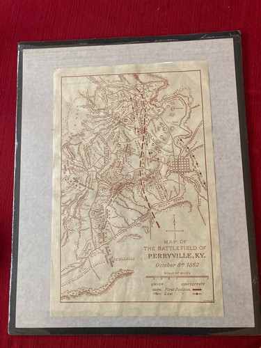 Battle of Perryville map replica of military cartographer J Well's map ...
