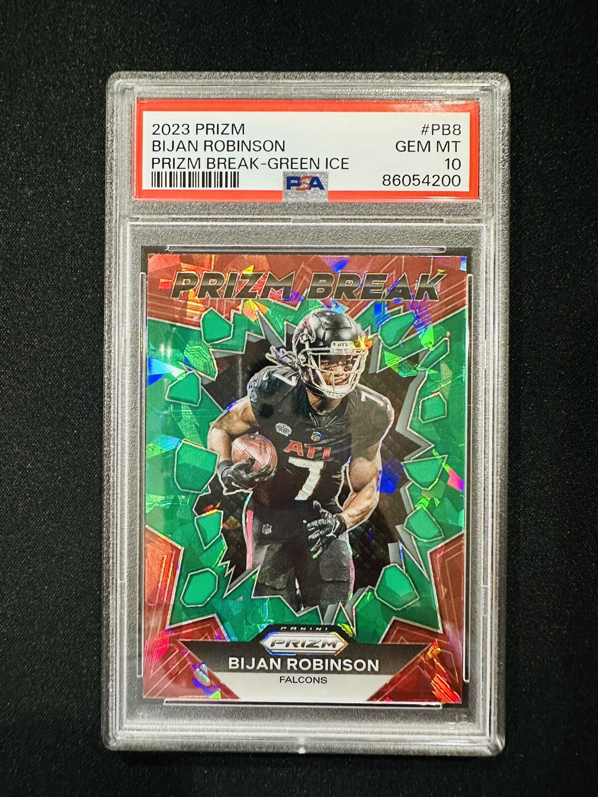 Bijan Robinson 2023 Prizm #PB-8 Prizm Break - Green Ice PSA 10 Price ...