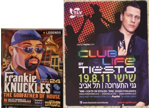 DJ TIESTO FRANKIE KNUCKLES ISRAEL ISRAELI SHOW FLYER x2 | eBay