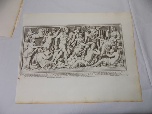 1693 Roman Antiquity Print COURT OF THE GALLIAN EMPEROR, VERY LITTLE ...