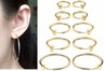 1 Pair Spring ClipOn Hoop Earrings Silvertone Small:1/2",13mm to XL:2 5 ...
