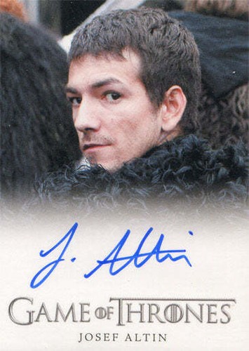 Game of Thrones Season 4 Autograph Card Josef Altin as Pypar | eBay