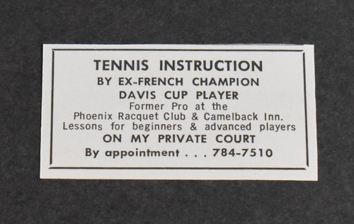 1971 Print Ad Tennis Instruction Phoenix Racquet Club Camelback Inn ...