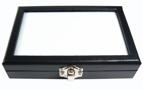 HIGH GRADE TOP GLASS DISPLAY BOX 10x15 CM SHOW CASE JEWELRY GEMS STONE ...