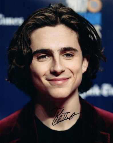 Timothee Chalamet signed 8x10 Photo autographed Picture beautiful photo ...