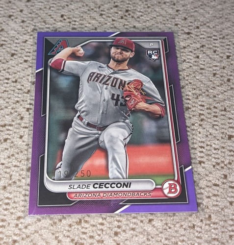 2024 SLADE CECCONI BOWMAN PURPLE RC /250 (REDS) | eBay