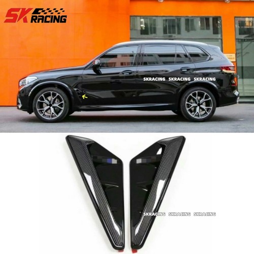 Fits BMW X5M F95 20-23 Part Carbon Front Side Fender Air Vent Trim 2PCS ...