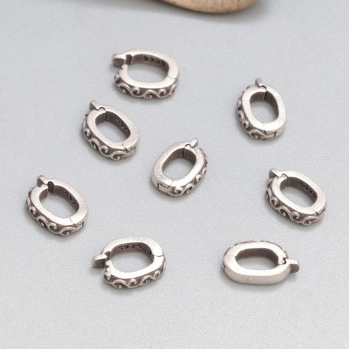 Sterling Silver 925l Clasping Link Spring Jump Ring Charm Pendant ...