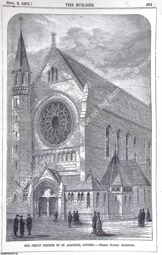 1876 : THE JESUIT CHURCH OF ST. ALOYSIUS, OXFORD. MESSRS. HANSOM ...
