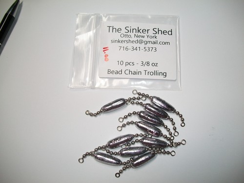 3/8 oz inline Trolling Sinkers - #1 bead chain | eBay
