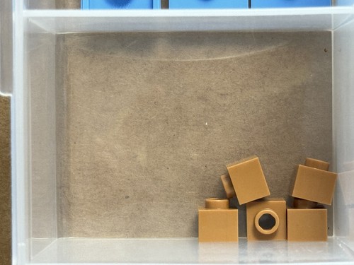 LEGO Parts - Medium Nougat Brick 1 x 1 x 2/3 with Open Stud - No 86996 ...