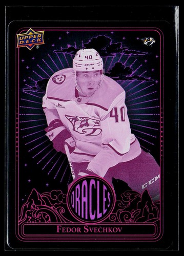 2024-25 Upper Deck Extended Pink Oracles Fedor Svechkov Nashville Preds ...