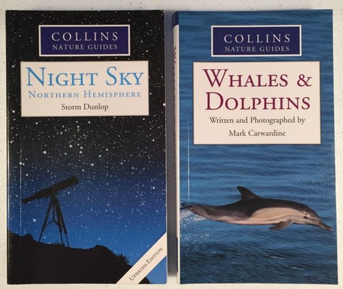 Lot of 2 Collins Nature Guides : Night Sky, Whales and Dolphins (Very ...
