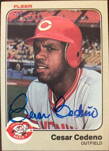 Cesar Cedeno Autographed 1983 Fleer #587 | eBay