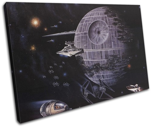Star Wars Death Star Movie Greats SINGLE CANVAS WALL ART Picture Print ...