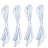 6FT 4 Pack Power Cord Cables for 3 Pin LED Tube Light Fixture With ON ...
