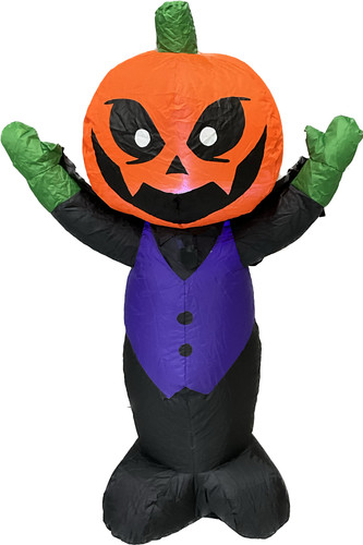 4ft Gemmy Airblown Inflatable Prototype Halloween Pumpkin Vampire ...