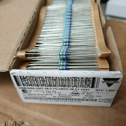 100X VISHAY SMA0207 1/2W 1K47 0.1% 25ppm HIEND PRECISION AUDIO ...