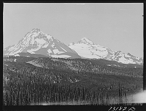 North & Middle Sisters Mountains,Lane County,Oregon,OR,Russell Lee,FSA ...