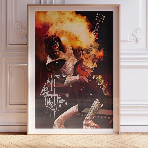 KISS Ace Frehley Autographed Poster The Spaceman Rock Band Memorabilia ...