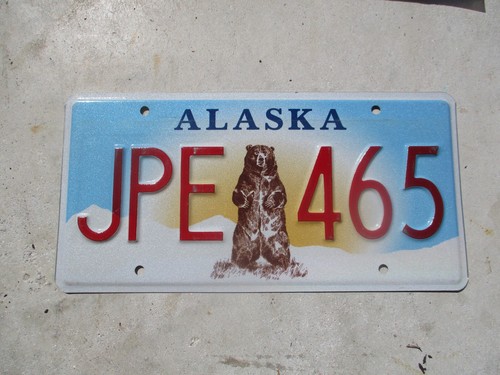 Alaska BEAR license plate # JPE 465 | eBay