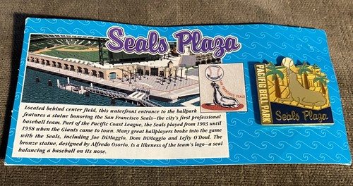 Rare San Francisco Giants Seals Plaza Pacific Bell Park pin | eBay