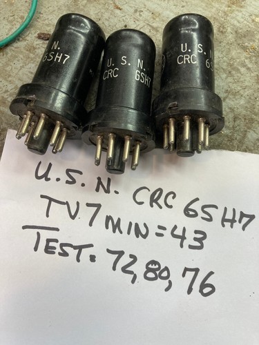 3 used? U.S.N. CRC 6SH7 RCA radio vacuum tubes TV7=EX | eBay