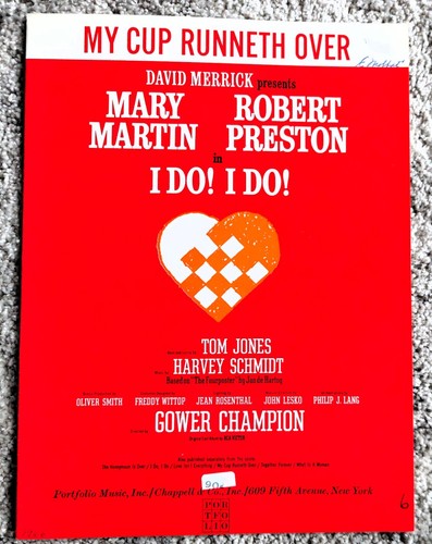 My Cup Runneth Over I Do! Do! Mary Martin Sheet Music | eBay