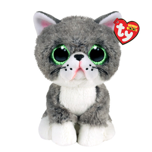 TY Beanie Baby Boo - FERGUS Grey and White Cat NWMT Plush Stuffed ...