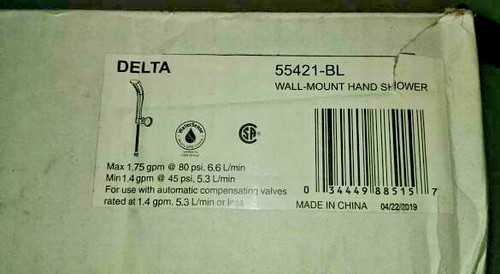 Delta 55421-BL Stryke 1-Spray Handheld Showerhead with H2Okinetic in ...