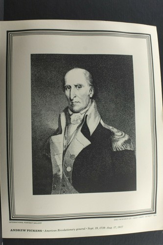 Andrew Pickens Print of International Portrait Gallery Vintage L1273F ...