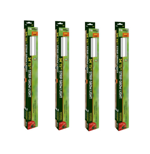 SunPack T5HO 24W Fluorescent Grow Light with Reflectors, 24" (Pack of 4 ...