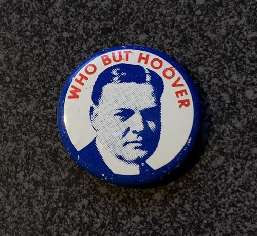 Who But HERBERT C. HOOVER for President 7/8" political campaign button ...