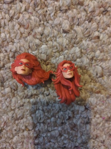 Marvel Legends FIRESTAR HEAD Lot of 2 Spiderman Amazing Friends 6 ...