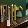 Set of 4 Luminara Flameless Led Taper/Dinner Candle, Ivory Candlesticks ...