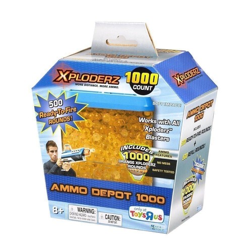 Xploderz 1000 Pack Orange Depot 500 Ready to Fire + 500 Refill Rounds ...
