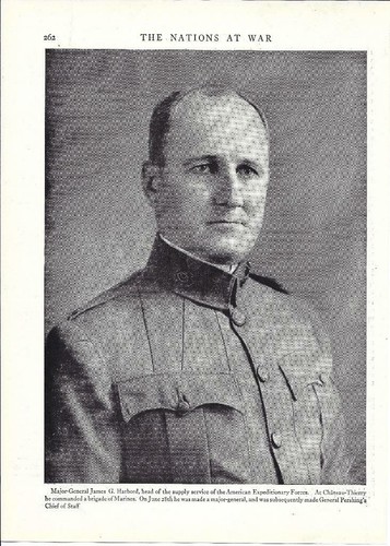 RARE 1919 print/WWI US Major-General James Harbord / Pershing's Chief ...