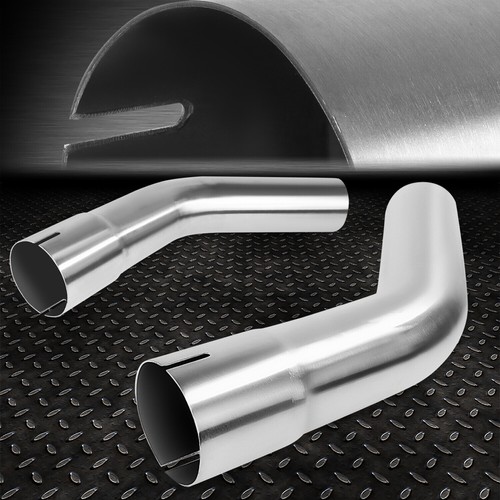 2x 2.5" Inch OD Custom 45 Degree Polished S.Steel Mandrel Bend Exhaust ...
