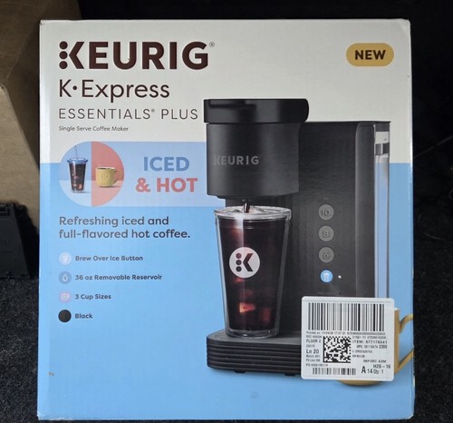 Keurig K-Express Essentials Plus Iced Black Single Serve K-Cup Pod ...