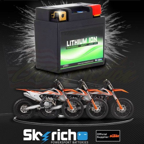SKYRICH BATTERIA LITIO ORIGINALE LITHIUM BATTERY KTM SX-F SXF 250 2016 ...