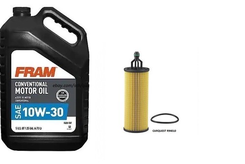 CARQUEST R94010 Engine Oil Filter & 5 Quarts Fram 10W30 Conventional ...