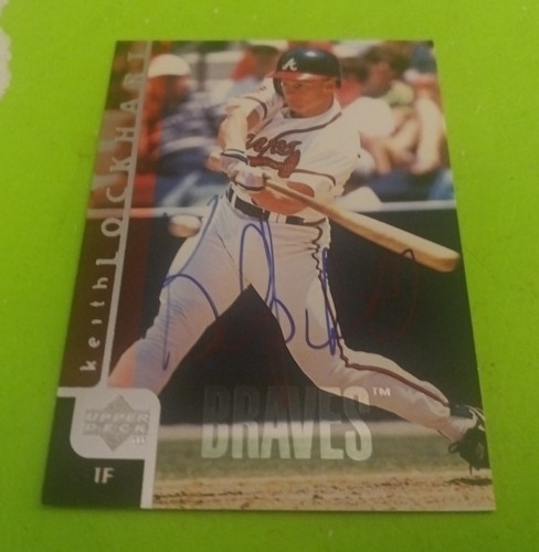 1998 Keith Lockhart SIGNED Upper Deck MLB Baseball Card #298 Atlanta ...