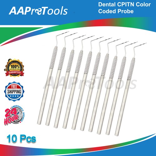 10 Pcs Dental CPITN Color Coded Perio Probe Periodontal Probes William ...