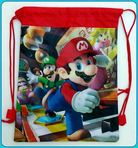 Brandnew Super Mario Library kids Swim Beach drawstring Bag new | eBay