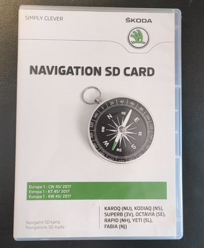 Genuine Skoda Sat Nav SD Card Europe 1 CW 45 / 2017 MIB1 5L0 051 236AD ...