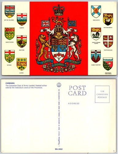 Canada Coat of Arms Provincial Crests Shield Postcard | eBay