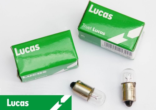 Lucas 12V 4W Pair Clear Bayonet Side Lamp Bulbs LLB233, GLB233, Ba9s ...