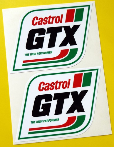 CASTROL GTX Classic Vintage Style stickers decals Rally Race Track car ...