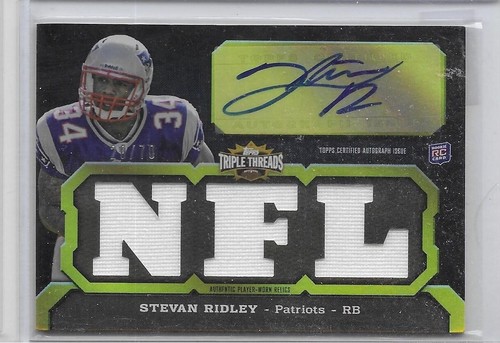2011 Triple Threads Triple Patch Rookie Auto- Stevan Ridley /70 ...